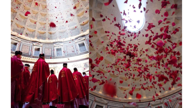 Sunday May 19th, 2024 - Rain of Roses at the Pantheon